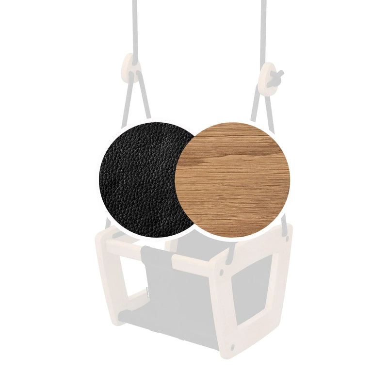 Toddler swing - oak - leather