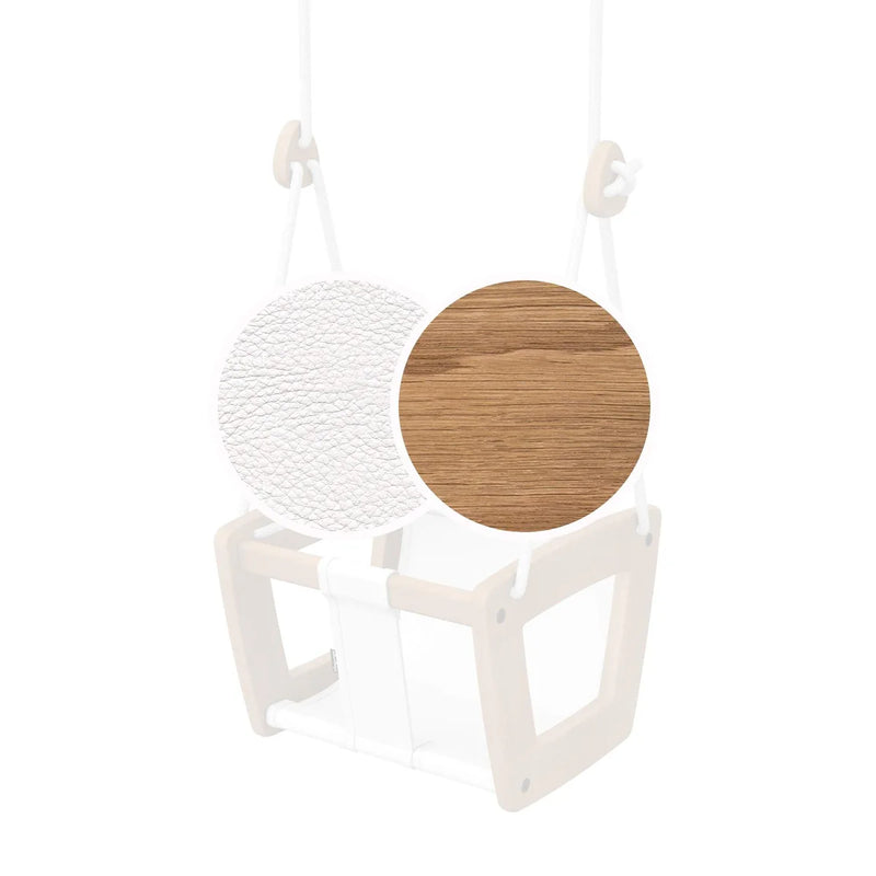 Toddler swing - oak - leather